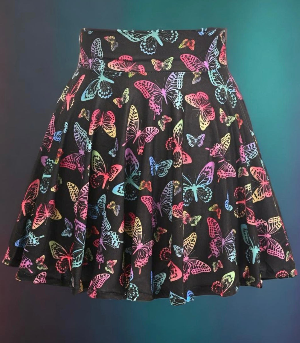 Daisy Corsets Butterfly Print Stretch Lycra Skirt – The Sultry Vixen