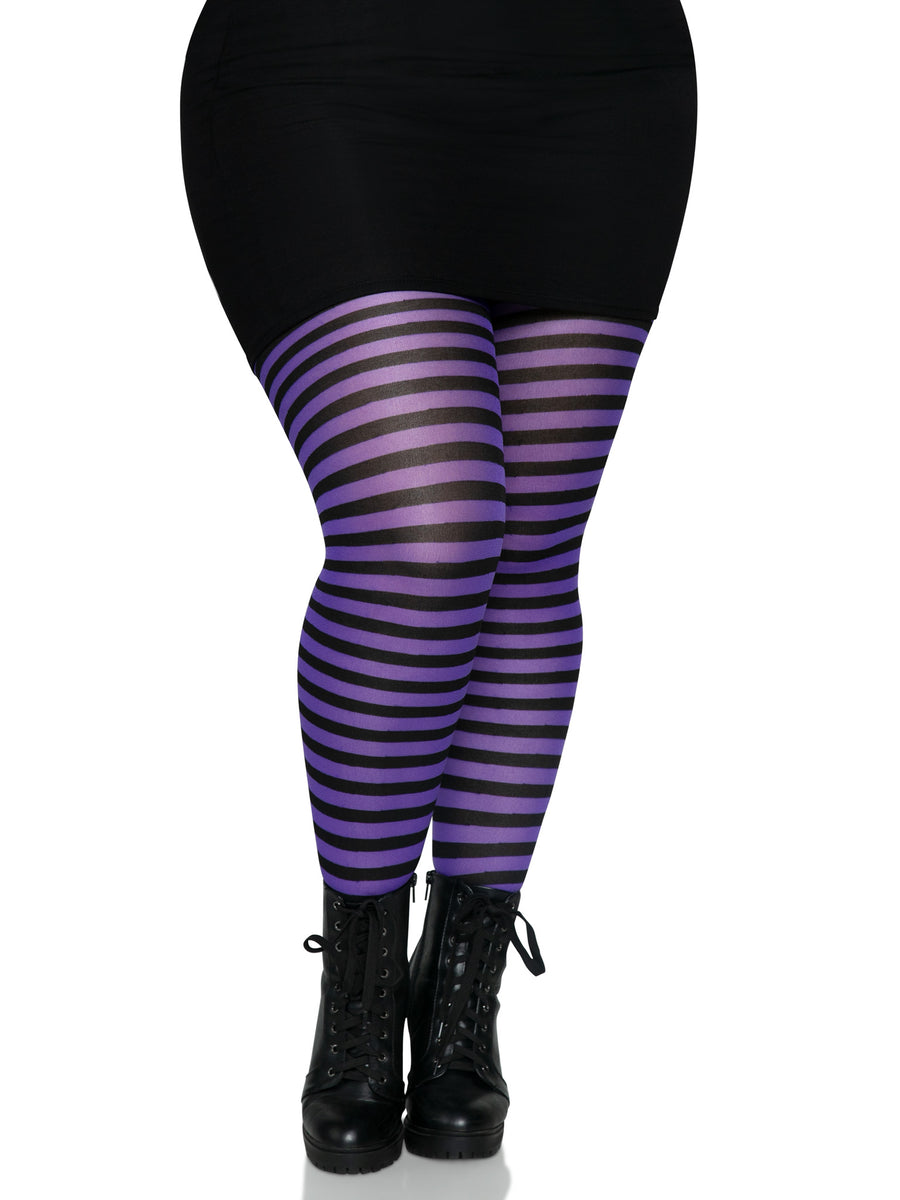 PLUS SIZE STRIPED TIGHTS PLUS - 7100Q – The Sultry Vixen